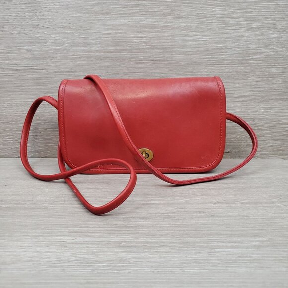Coach | Bags | Coach Original Red Nyc Dinky Crossbody Bag | Poshmark